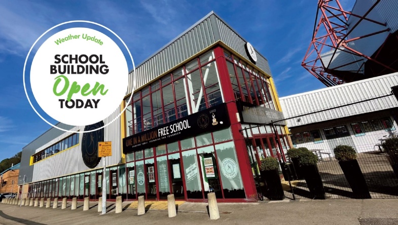 One In A Million - Weather Update: School is OPEN as normal today ...